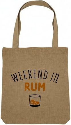 Fabulous Sac Shopping Tote Bag Aspect Lin - Weekend in Rum Evening Aperitif Rome - Sac de Courses Toile Epaisse 360g Beige Naturel Cabas Port&eacute; Epaule Solide Im
