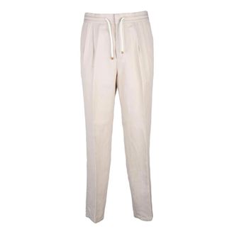 Brunello Cucinelli Homme, Pantalons, Beige, Taille: S Jogger Pantalons de surv&ecirc;tement