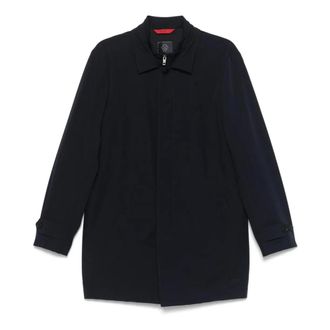 Fay Homme, Manteaux, Bleu, Taille: XL Étirement Matinal Bleu Marine Style