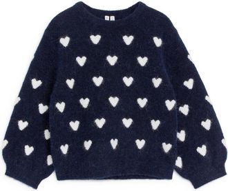 Arket Strickpullover Mit Intarsien -Blau