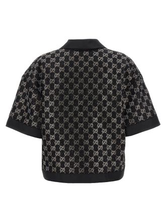 Gucci GG Crystal Lam&eacute; Shirt - Black