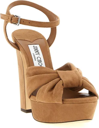Jimmy Choo London Heloise Platform Heel - Camel