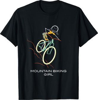 Whyitsme Design Lustige Damen Mountainbiking M&auml;dchen Mountainbiker T-Shirt