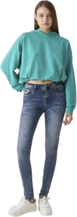 LTB Jeans Jeans Damen Jeans Amy X - Jeans Damen Skinny aus Baumwollmischung, Skinny Denim Mittel mit Rei&szlig;verschluss Hohe Taille - Blau