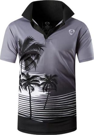 Jeansian Polo Tee Shirt Poloshirt Homme Golf Tennis Bowling Manches Courtes LSL360 Gray XL