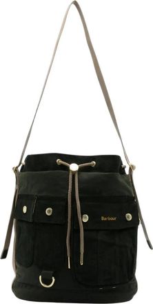 Barbour Mia Wachs Leinwand Beuteltasche - - Bags - Damen - Gr&uuml;n - ONE SIZE