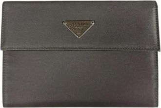 Prada unisex, Pre-owned, Brun, Taille: ONE Size Portefeuille en nylon Pre-owned