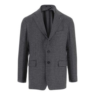 Tagliatore Wollmischungs-Sakko mit Mikrokaromuster - - Jackets - Herren - Grau - XL