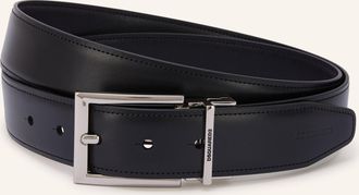Dsquared2 Saffiano-Lederg&uuml;rtel Zum Wenden Mit Geschenkbox schwarz