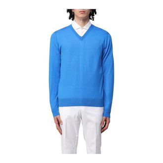 Ballantyne Homme, Pulls, Bleu, Taille: XL Pull en laine mérinos à col en V