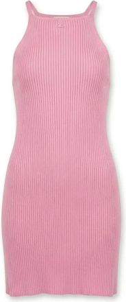 Courr&egrave;ges Femme, Robes, Rose, Taille: 38 FR Robe Trap&egrave;ze en Maille C&ocirc;tel&eacute;e