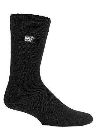 Heat Holders Ultra Lite - Homme Fines et Chaudes Polaire Hiver Chaussettes Thermiques (39-45 Eur, Black)