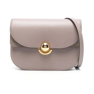 Furla Runde Umh&auml;ngetasche aus grauem Leder - - Bags - Damen - Grau - ONE SIZE