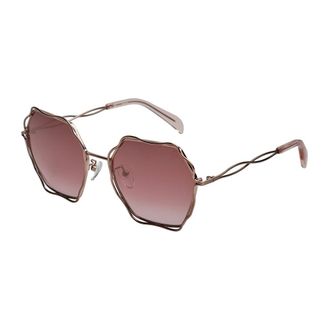 Tous Achteckige Metallsonnenbrille mit Wellenrand - - Accessories - Damen - Gelb - ONE SIZE