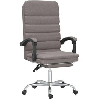 vidaXL B&uuml;rostuhl mit Massagefunktion Taupe Stoff vidaXL