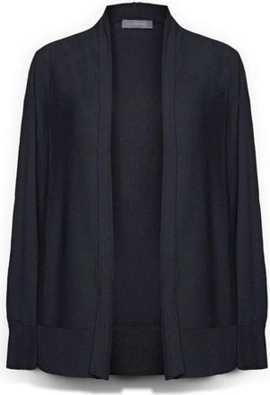 Elena Miro Femme, Pulls, Bleu, Taille: 42/44 FR Cardigan Ouvert en Maille Fine M&eacute;lange Viscose