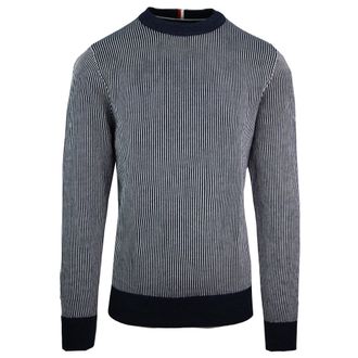 Tommy Hilfiger Vertikal Gestreifter Herren Navy Pullover