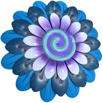 UPKOCH Metallene Sonnenblumen Wanddekoration aus Eisen Wetterbest&auml;ndig 3d blumen Wandbehang f&uuml;r Terrasse und Garten Rustikale Au&szlig;endeko