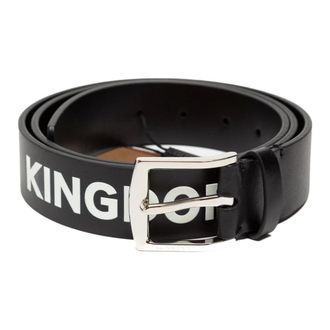 Burberry Homme, Accessoires, Noir, Taille: 95 CM Ceinture en cuir avec logo et d&eacute;tails embl&eacute;matiques