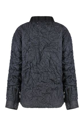 Maison Margiela Womens Reversible Padded Jacket Grey Lanavergine Trench & Raincoats