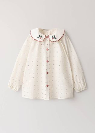 Mango PYJAMA SHIRT POINSETA blanc cass&eacute; - Home - 2-3 ans - MANGO HOME