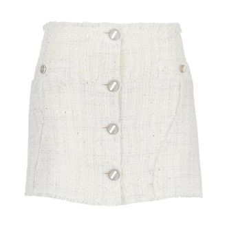 GCDS Tweed Minirock - - Skirts - Damen - Wei&szlig; - L