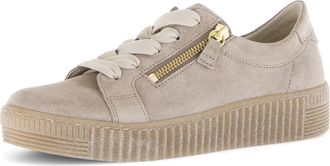 Gabor Damen Low-Top Sneaker, Frauen Halbschuhe,Best Fitting,Warmfutter,Laufschuhe,Freizeit,sportlich,Turnschuhe,Silk(Gold)(DBS:Web,42.5 EU / 8.5 UK