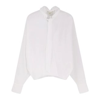 Alysi Femme, Blouses et Chemises, Blanc, Taille: 40 FR Blouse &agrave; et Col en V
