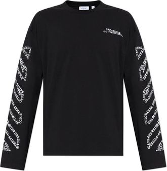 Off-white Homme, Tops, Noir, Taille: 2XL T-shirt &agrave; manches longues oversize
