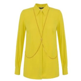 Elisabetta Franchi Shirt mit K&ouml;rperkette - - Blouses & Shirts - Damen - Gelb - M