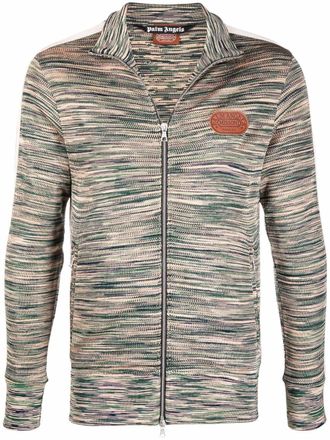 Palm Angels x Missoni Strickjacke mit Logo-Patch - Grün
