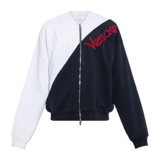 Versace Homme, Sweatshirts et sweats &agrave; capuche, Bleu, Taille: 2XL SweaT-shirt z fermetureure &eacute;clair
