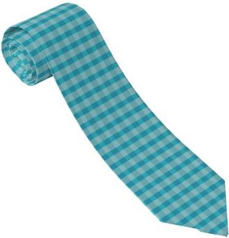 Generic Cravate Homme Motif Vichy Bleu Turquoise Tendance Tie &Eacute;troit Cravate DAffaires Pour Affaires Mariage L&Eacute;cole