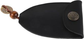 NUOBESTY &Eacute;tui &agrave; Cl&eacute;s de Voiture Vintage en Pu Noir 11,4 X 7,9 Cm, Pochette Coulissante Artisanale, Protection Solide Anti-salissures, Accessoire Pratique pour 