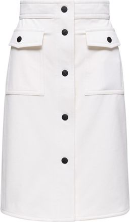 Moncler Moncler Technical Twill Knee-length Skirt, Women, White, Size: 38