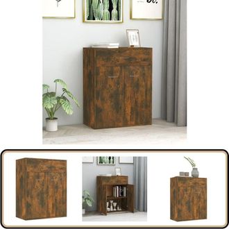 vidaXL Sideboard Räuchereiche 60x30x75 cm Holzwerkstoff - Schreibtisch - Wohnzimmermöbel - Sideboard - Regal - Holzmöbel