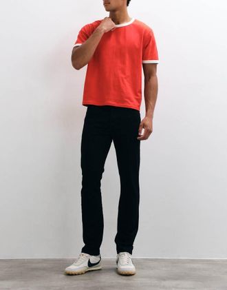 Lee Rider Slim Straight Jeans in Schwarz