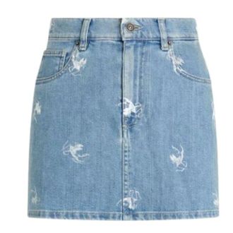 Fiorucci Jupe midi en jean - Femme - Jupes - Bleu - Taille: W27