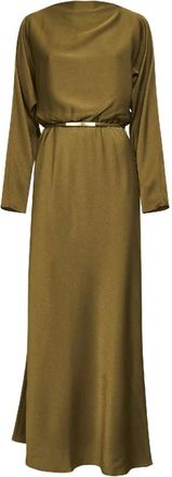 Max Mara Femme, Robes, Vert, Taille: 42 FR Pentola Satin Dress