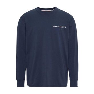 Tommy Hilfiger Linear Chest T-shirt Classic Design - - Tops - Herren - Blau - XL