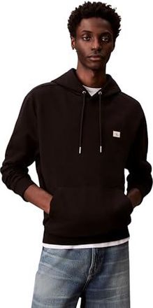 Calvin Klein Sweat à Capuche Homme Terry Badge avec Capuche, Noir (Black), L