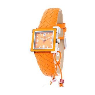 Laura Biagiotti Femme, Accessoires, Orange, Taille: ONE Size Montre habill&eacute;e en cuir avec bracelet