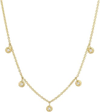 Octavia Elizabeth 18K yellow gold Nesting Gem five-diamond necklace - Or