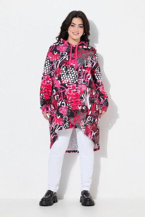 Angel Of Style Sweatshirt Long-Hoodie A-Linie Sweater Patchprint Kapuze