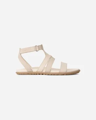 UGG Solivan Sandale mit Kn&ouml;chelriemen f&uuml;r Damen in White, Gr&ouml;&szlig;e Synthetik