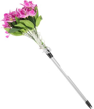 Valiclud SAFIGLE Solarbetriebene Gartenleuchten Blumenform mit 7 Roten Rosenk&ouml;pfen LED Solarlampe f&uuml;r Au&szlig;enbereich Dekorative Solar Gartenlichterkette f&uuml;r Terr