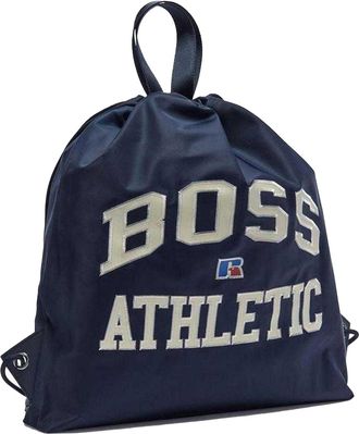 HUGO BOSS Turnbeutel, Lederverkleidung, Athletisch (Marine)