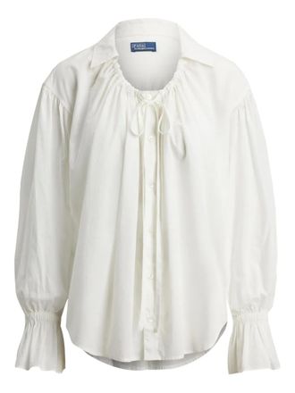 Polo Ralph Lauren chemise &agrave; fermeture nou&eacute;e - Blanc