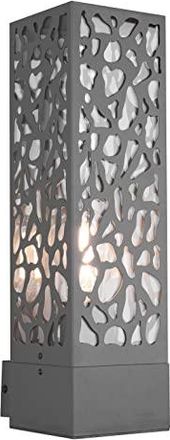 Trio Leuchten Außen Wandleuchte Cooper 207360142, Edelstahl Anthrazit, Kunststoffeinsatz transparent, exklusiv Leuchtmittel 1x E27