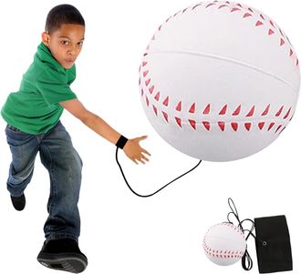 Generic H&uuml;pfender Aus Mit Handschlaufe | Handgelenk-Trainings-H&uuml;pfball, Elastische Schnur-R&uuml;ckprall-H&uuml;pfb&auml;lle F&uuml;r Kinder, Und M&auml;dchen